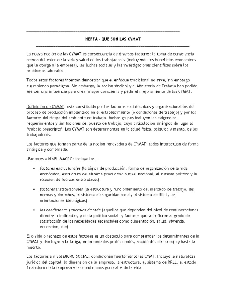 Cymat Relaciones Del Trabajo | PDF