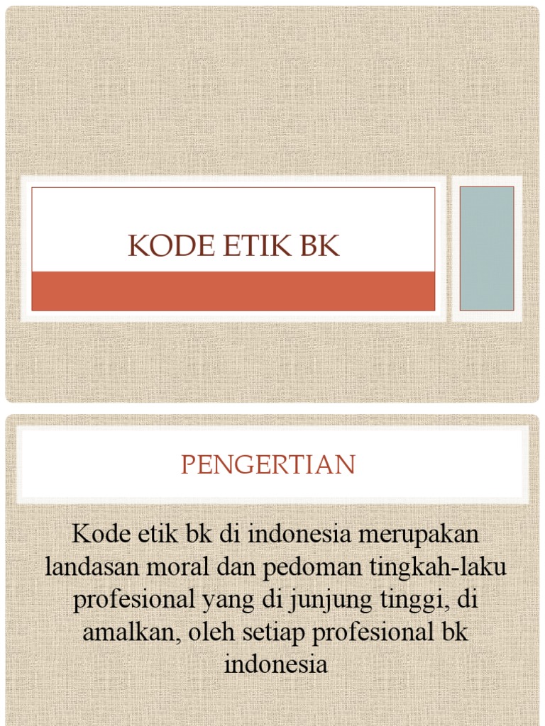 Kode Etik BK | PDF