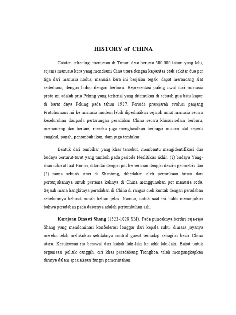 HISTORY of CHINA | PDF