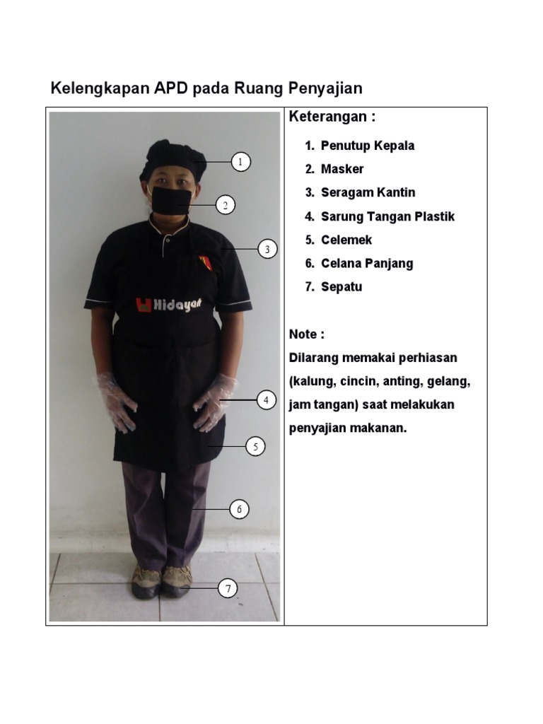 Kelengkapan APD pada Ruang Penyajian | PDF