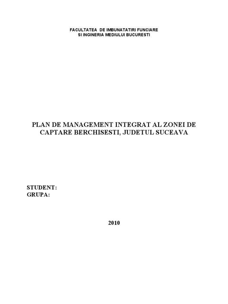 Seminar 1 Plan de Management Integrat | PDF