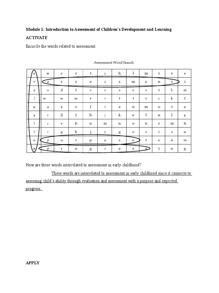 Early Childhood Assessment Framework | PDF | Educational Assessment ...