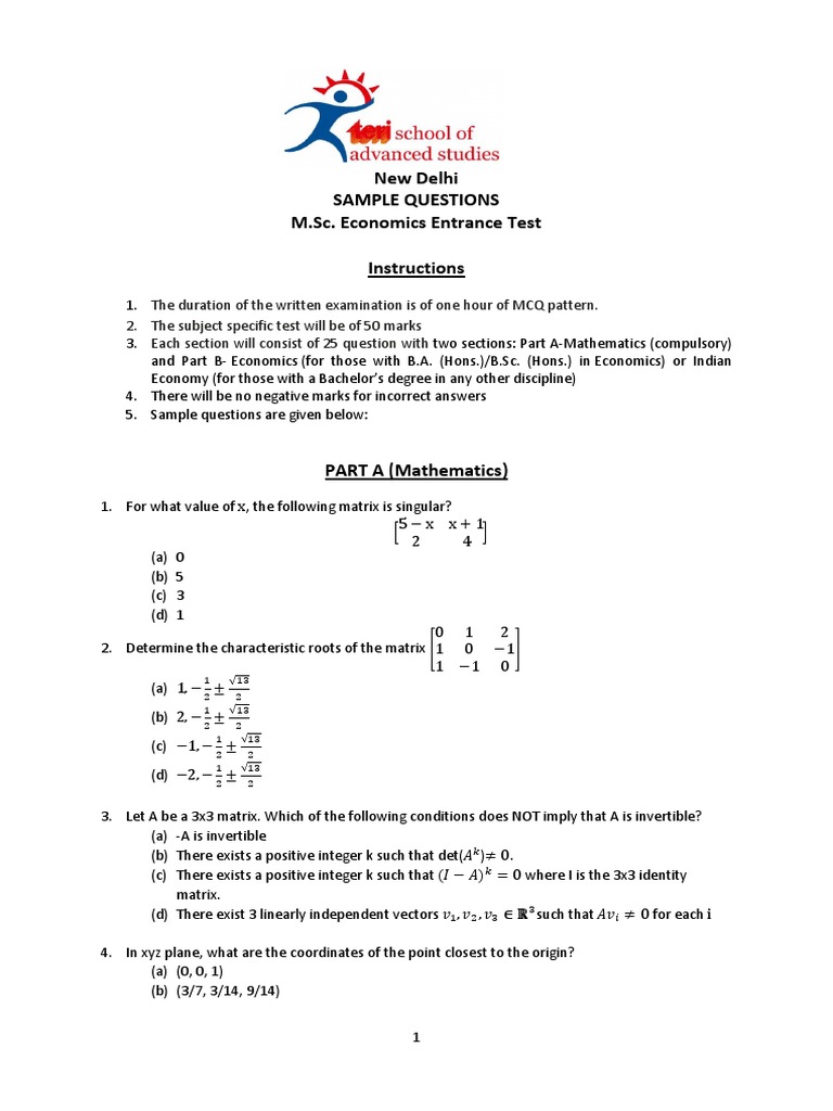 Eco Test SamplePaper | Download Free PDF | Demand | Demand For Money