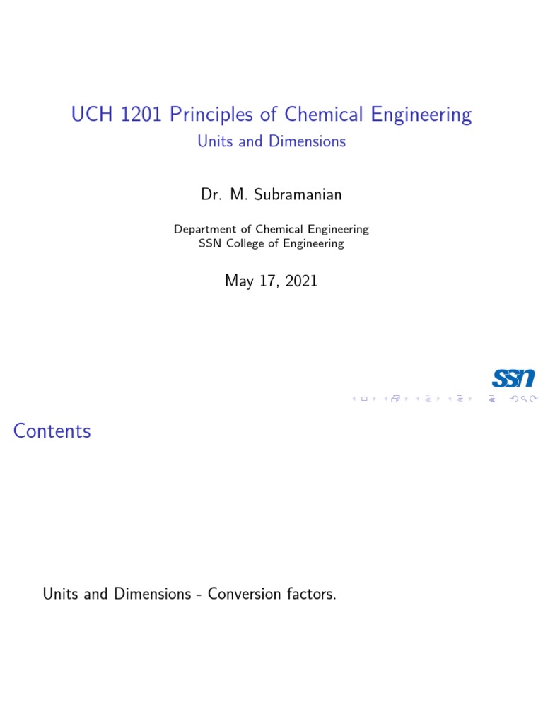 Chemical Engineering Units and Dimensions | PDF | International System ...