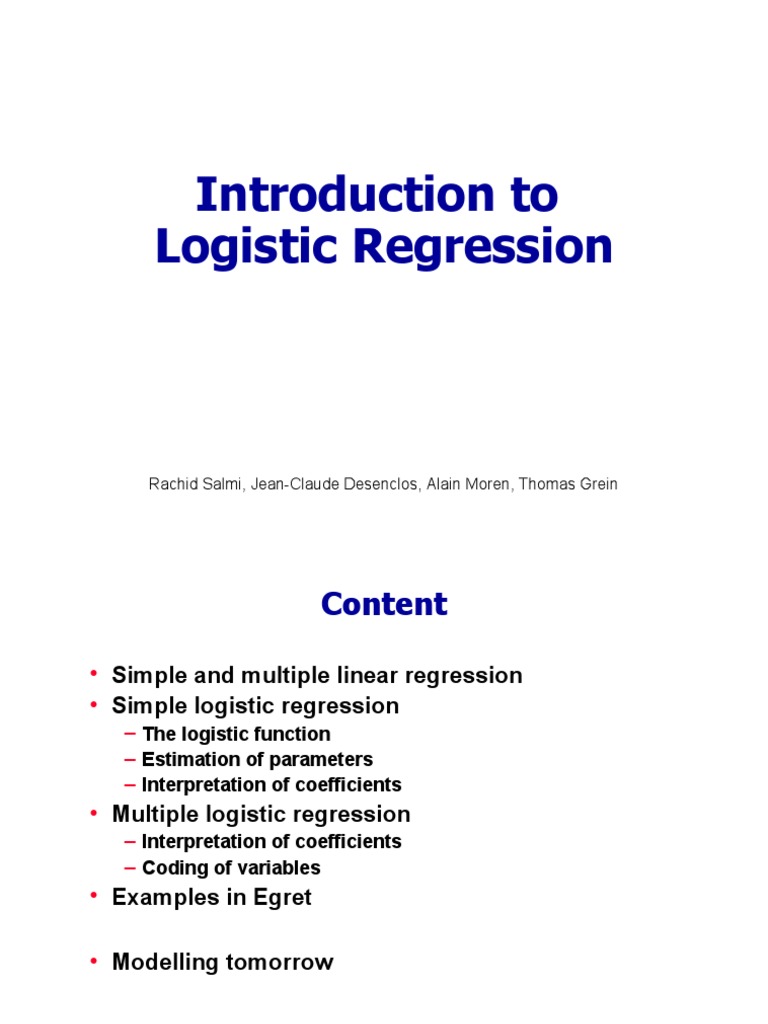 Regression Logistic Regression | PDF | Logistic Regression | Regression ...