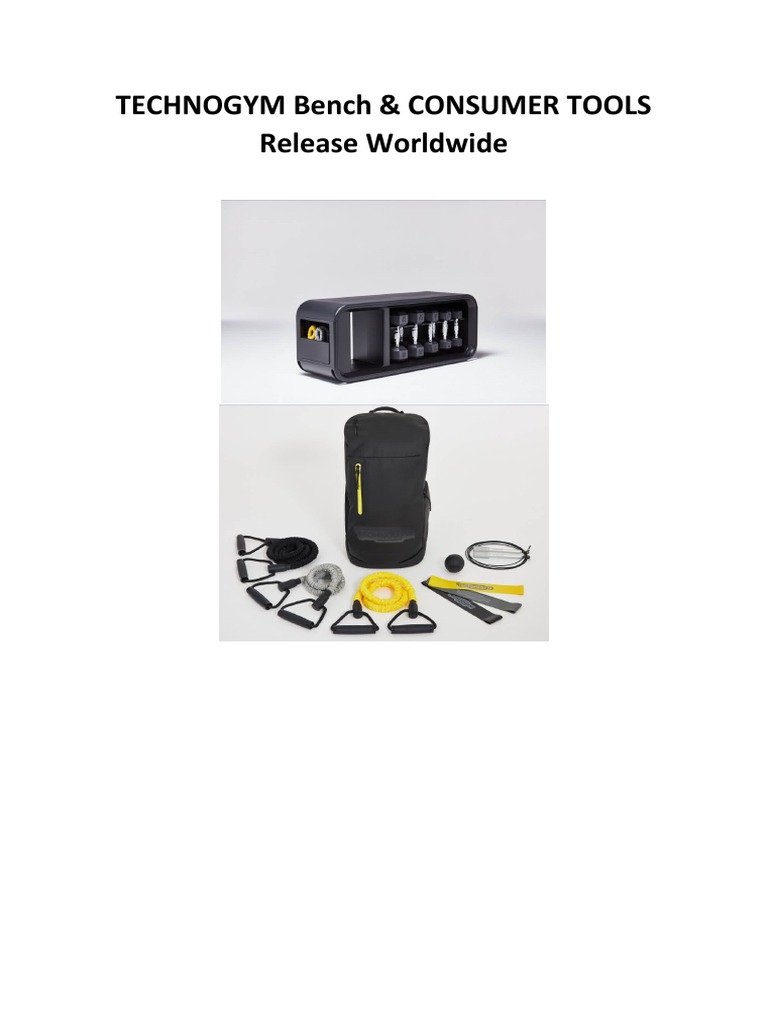Technogym Bench & Consumer Tools Release | PDF