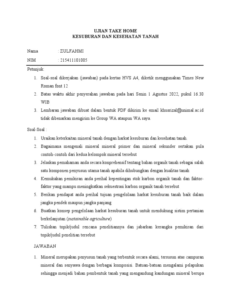 Zulfahmi-Uas Kestan | PDF