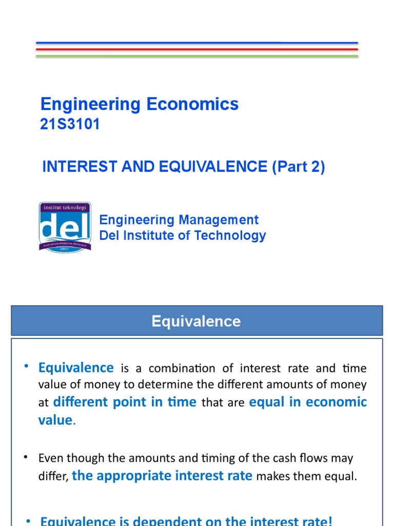 Lecture 5 Engineering Economics Interest Equivalence (Part 2) 1 | PDF ...