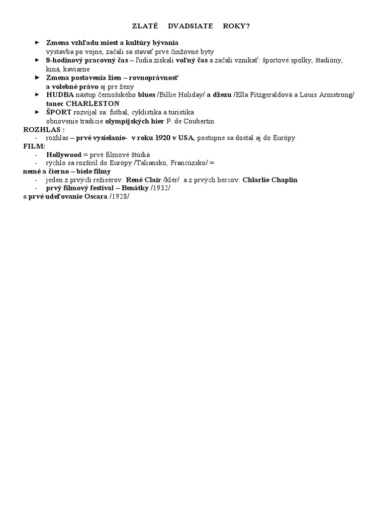 ZLATÉ DVADSIATE ROKY | PDF