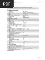2000KVA Transformer Data Sheet | PDF | Transformer | Physical Quantities