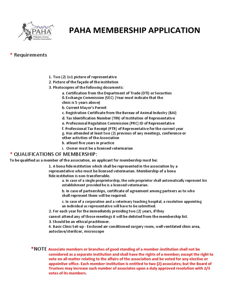 Membership Application Form Revised 2023 | PDF | Sole Proprietorship