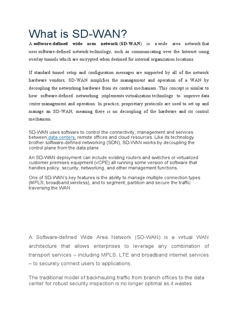 Sdwan | PDF
