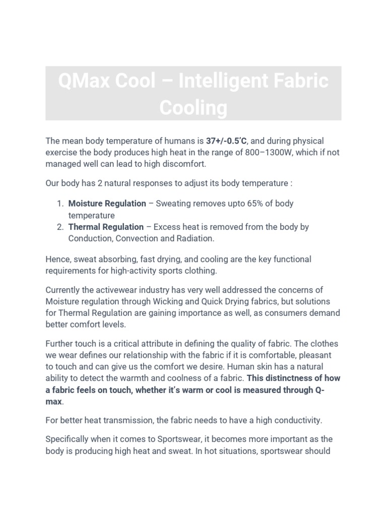QMax Cool | PDF | Heat Transfer | Heat