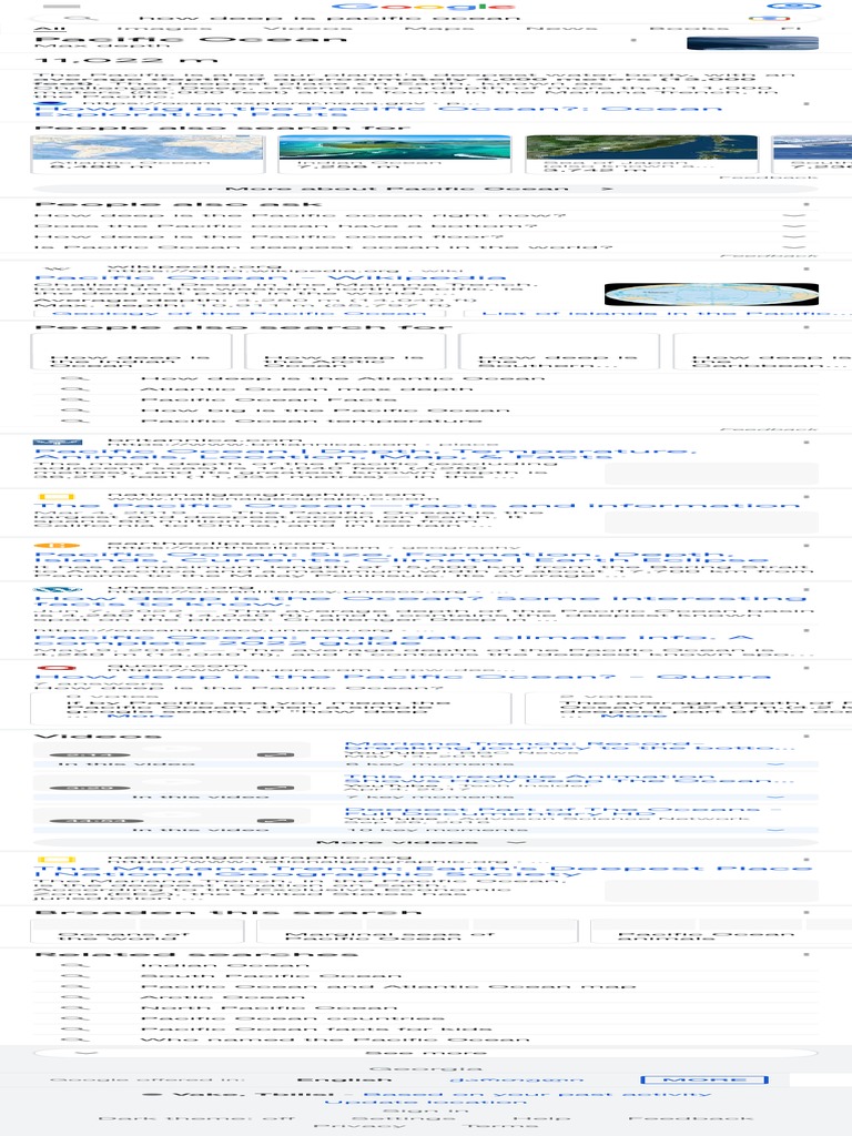 The Vast Depths of the Pacific Ocean: Exploring How Deep the Pacific ...