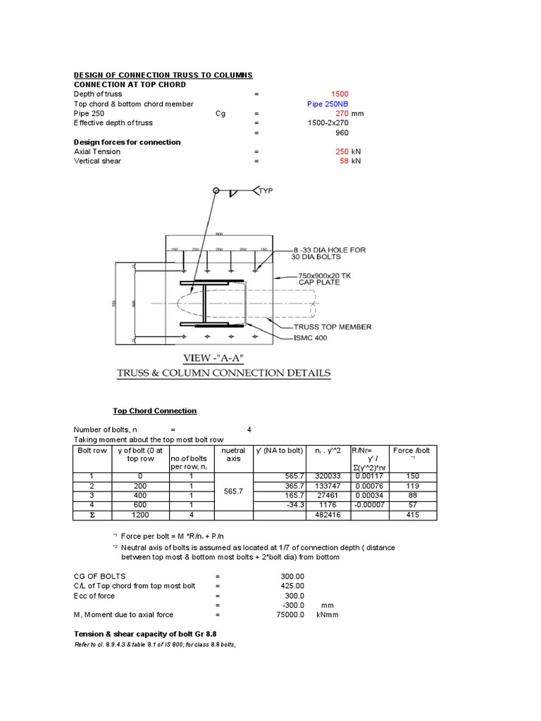 Top Chord Truss Conn-R0 | PDF | Truss | Continuum Mechanics