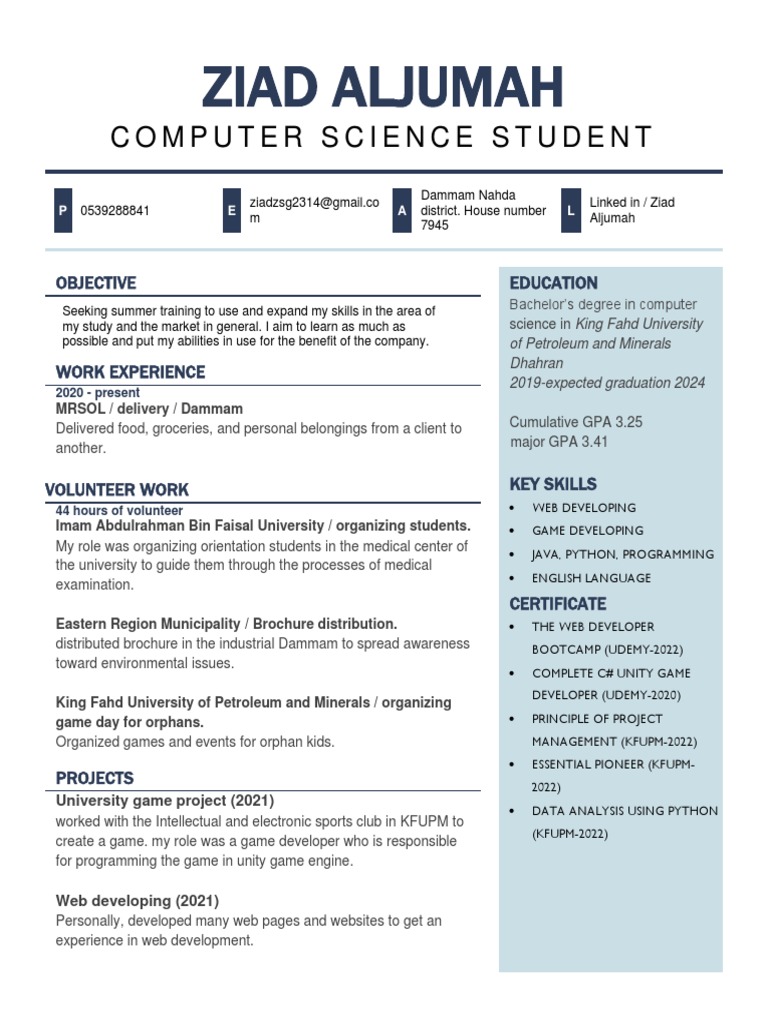 Resume Final | PDF | Science | Computing