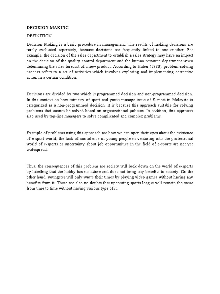 ASSIGNMENT | PDF | Decision Making | Business ASSIGNMENT | PDF | Decision Making | Business
