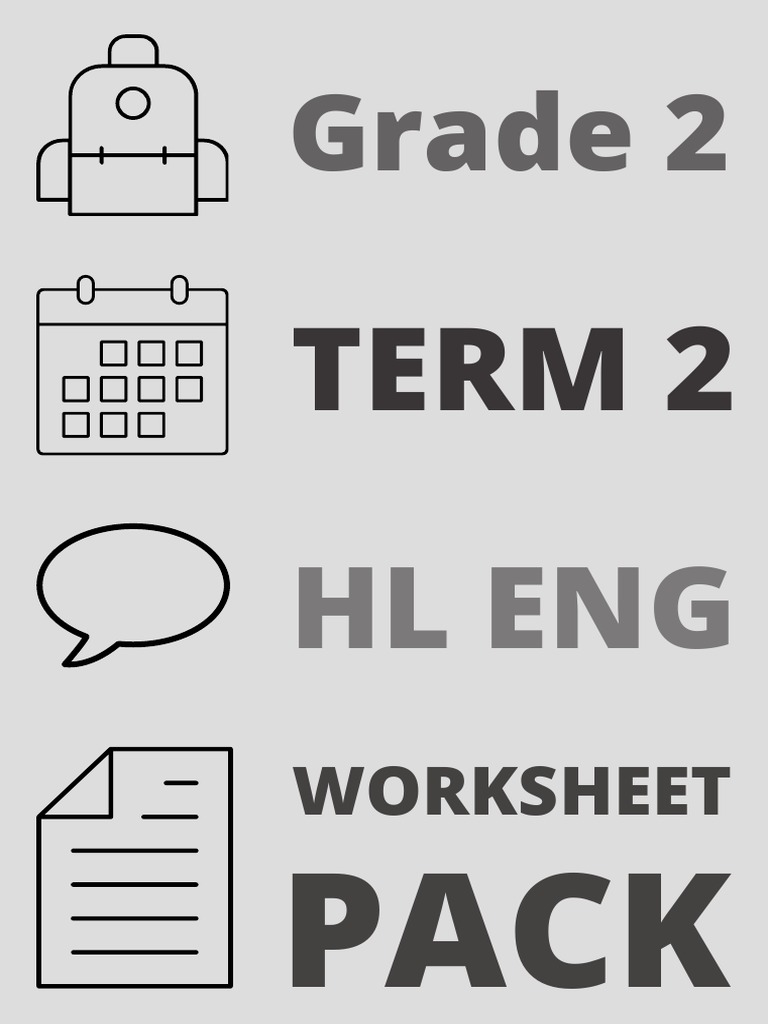Grade 2 Term 2 HL ENG Worksheet Pack | PDF | English Language | Linguistics