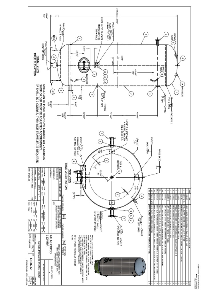 Vendor Drawings Air Receiver | PDF