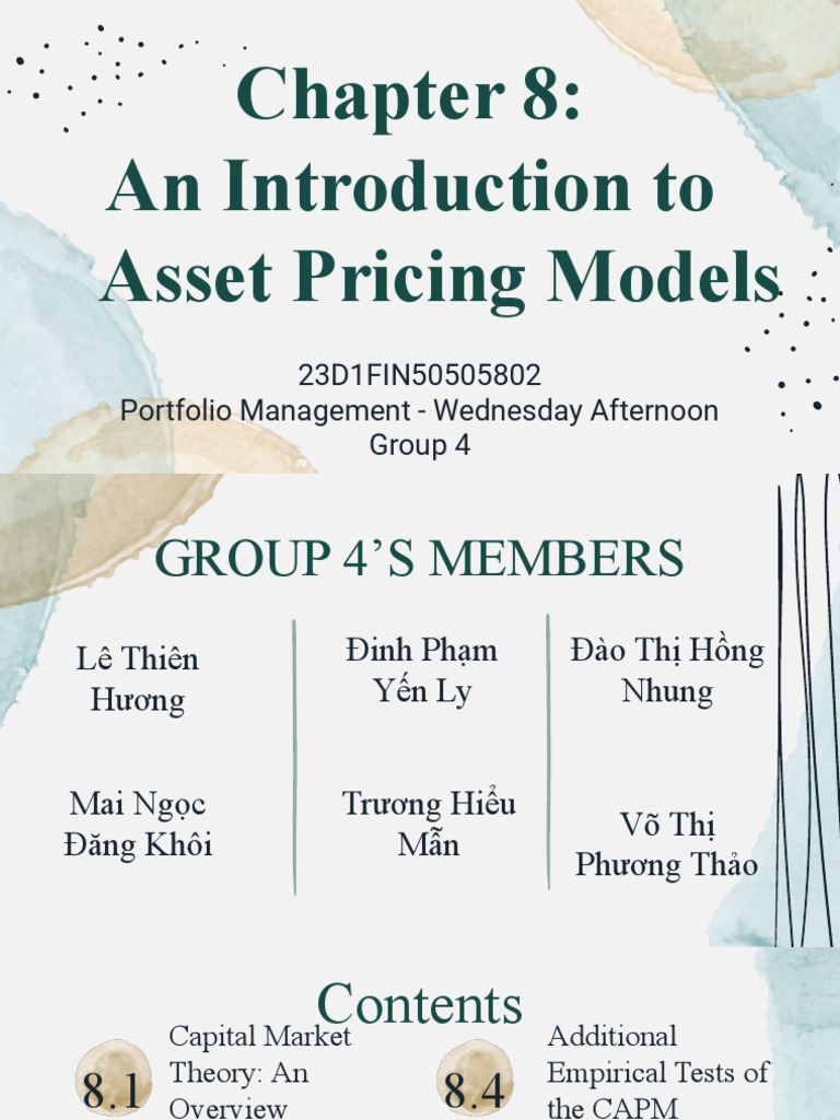 Chapter 8 - Portfolio Management | PDF | Capital Asset Pricing Model ...