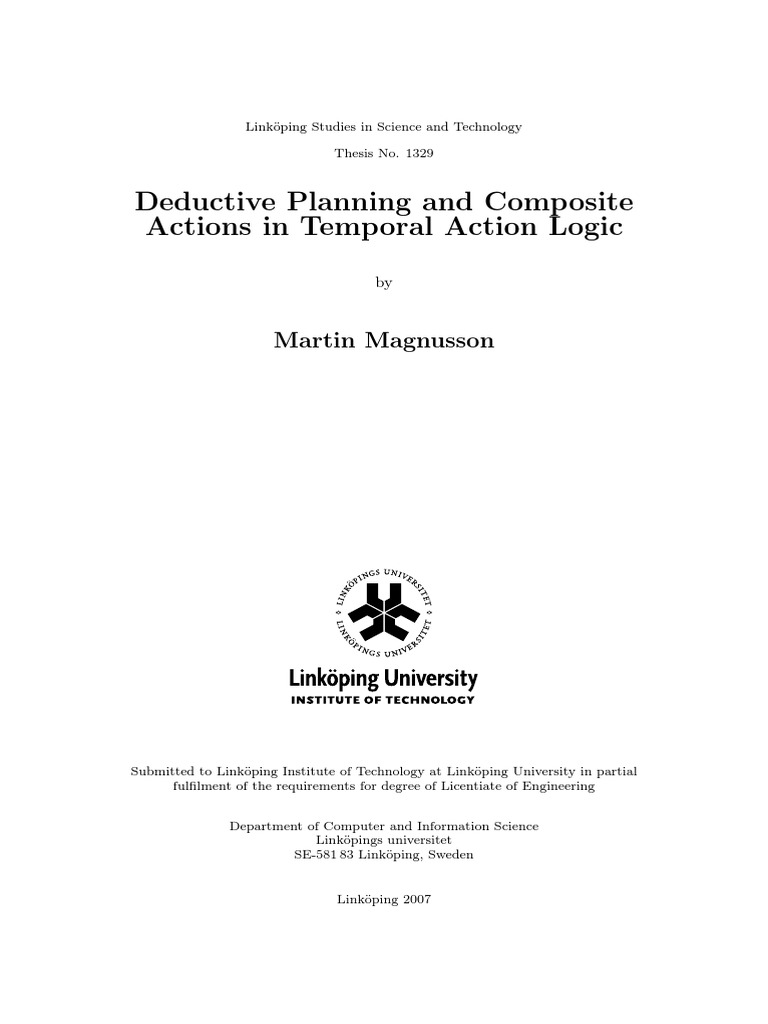 Deductive Planning And Composite Actions In Temporal Action Logic Pdf