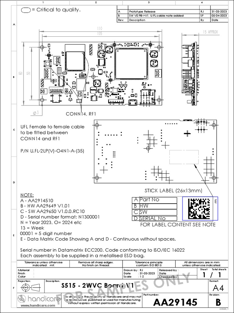 For Samples Only 110 105 15 Approx PDF Engineering Tolerance