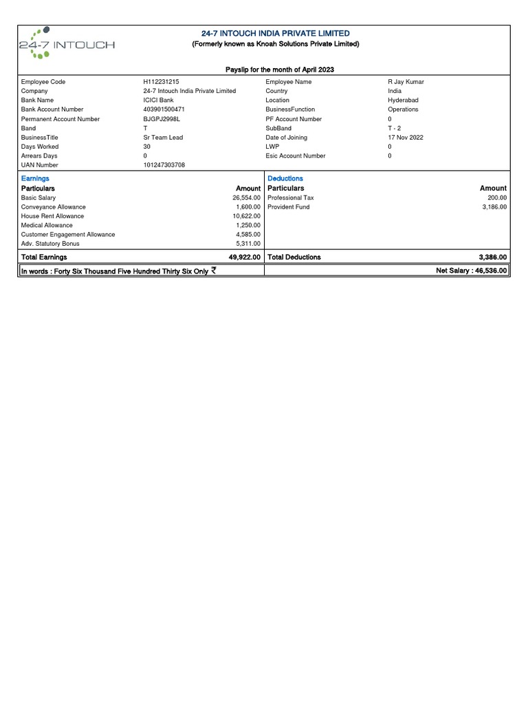 Payslip 2023 2024 4 h112231215 KNOAH - 230506 - 200245 | PDF ...