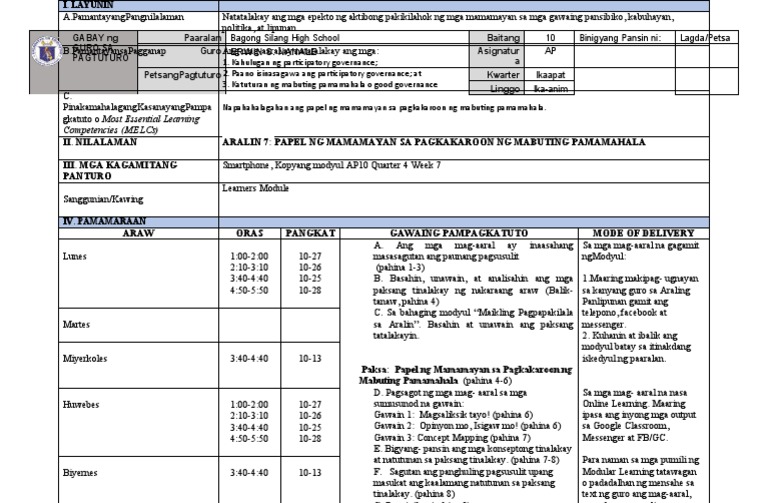 Gabay NG Guro-Ap10-Q3-W7-Mr - Nanale | PDF