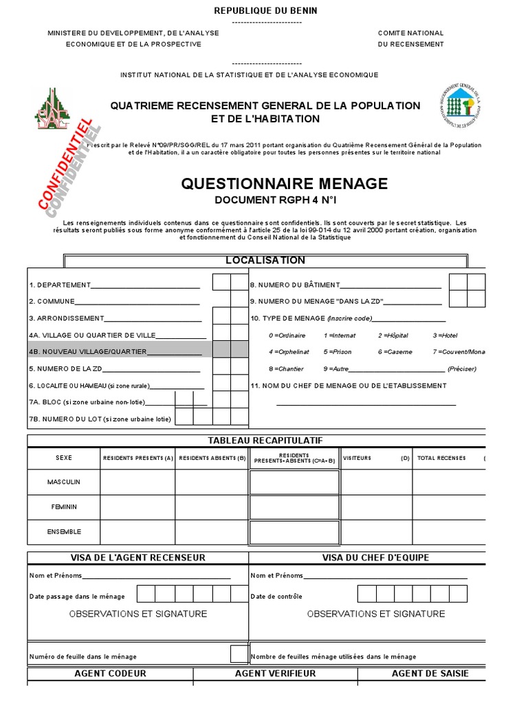 Questionnaire Rgph4 - Final - Mardi 26 Mars 2013 | PDF