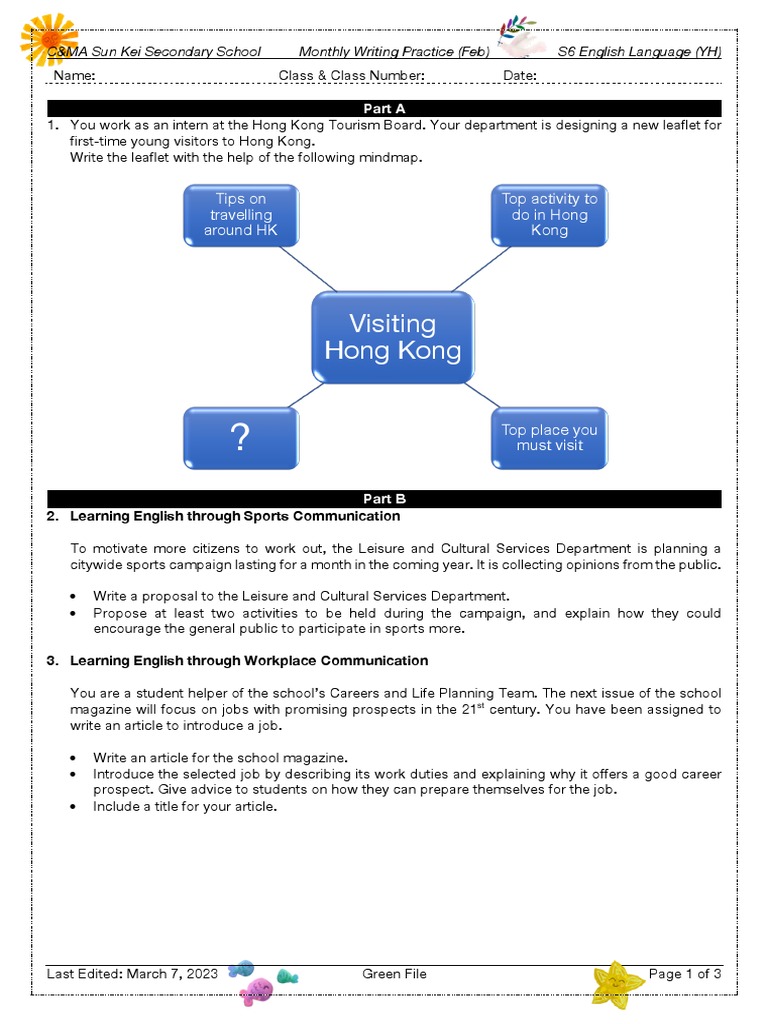 S6 English Writing Practice Tasks | PDF