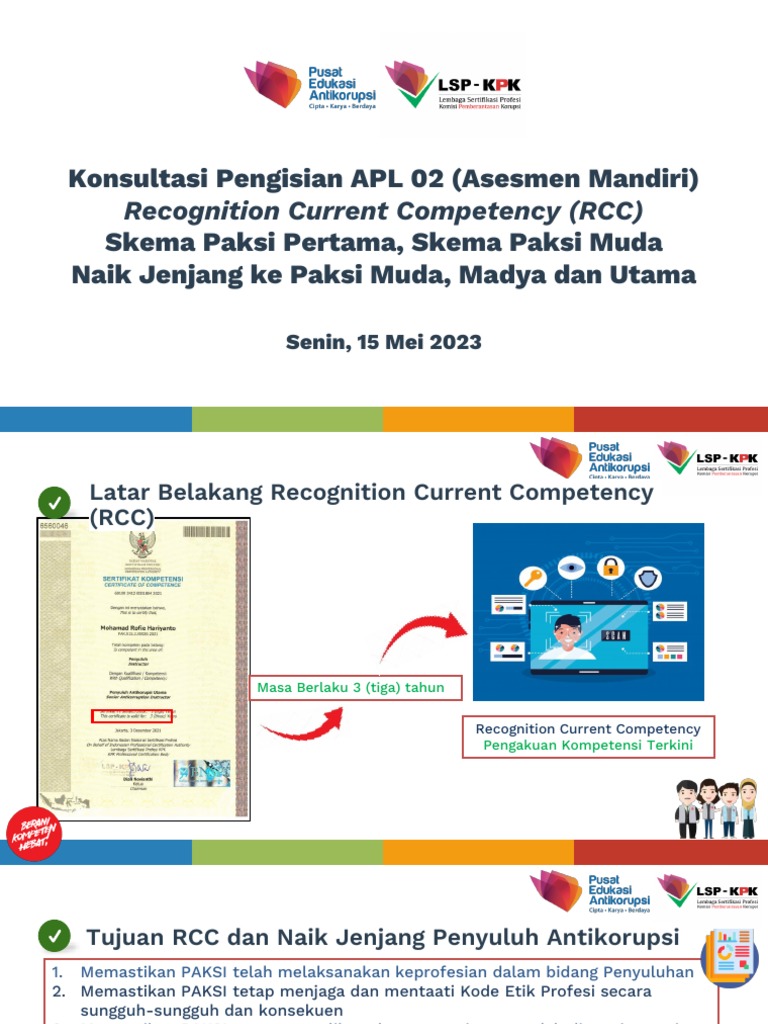 Konsultasi RCC Paksi Pertama & Muda-Pratama Serta Naik Jenjang Ke Paksi Muda, Madya, Utama 2023 ...