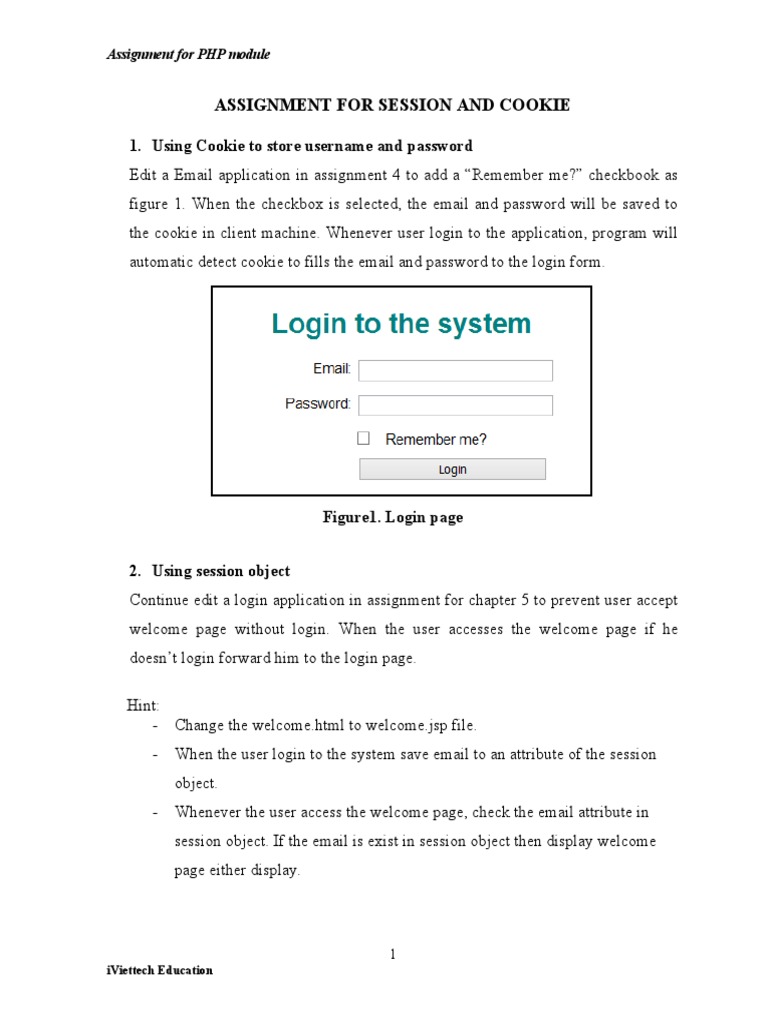 PHP Assignment 6 Session and Cookie | PDF
