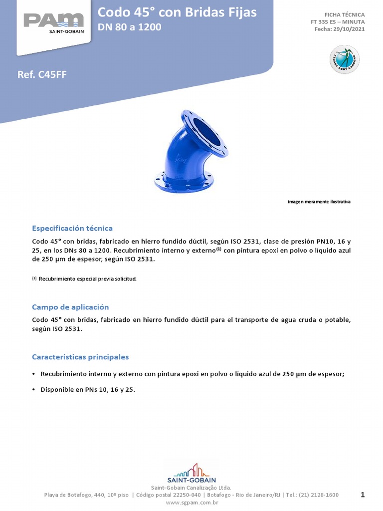 Codo 45 Bridado - FT | PDF