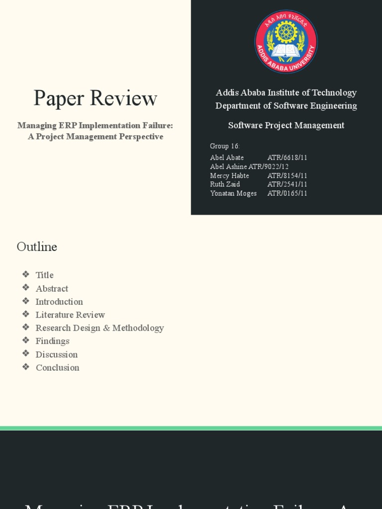 G16 - SPM Paper Review | PDF | Enterprise Resource Planning | Project ...