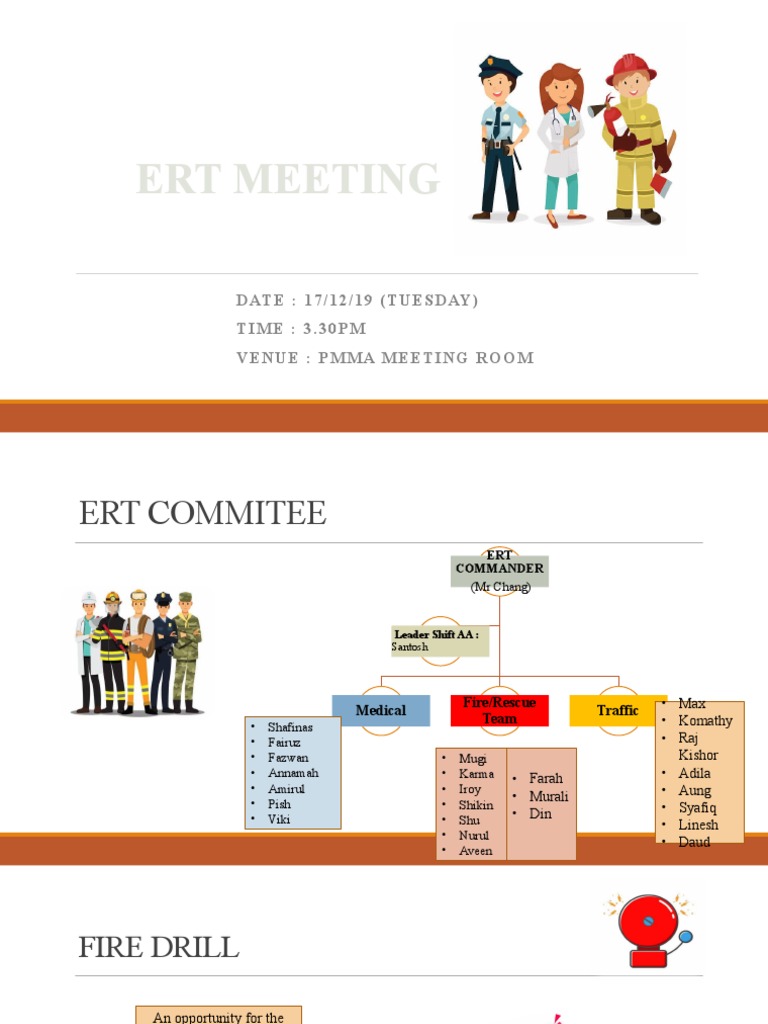 ERT Meeting | PDF | Safety | Public Safety