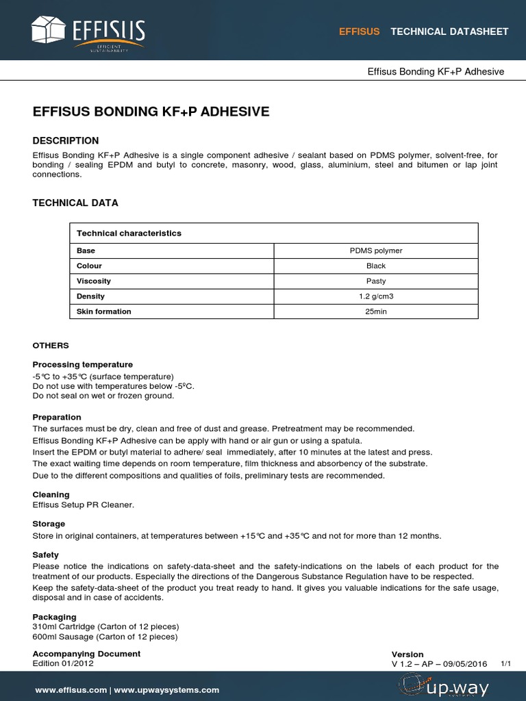 TechnicalDataSheet EffisusBondingKF+PAdhesive ENG | PDF