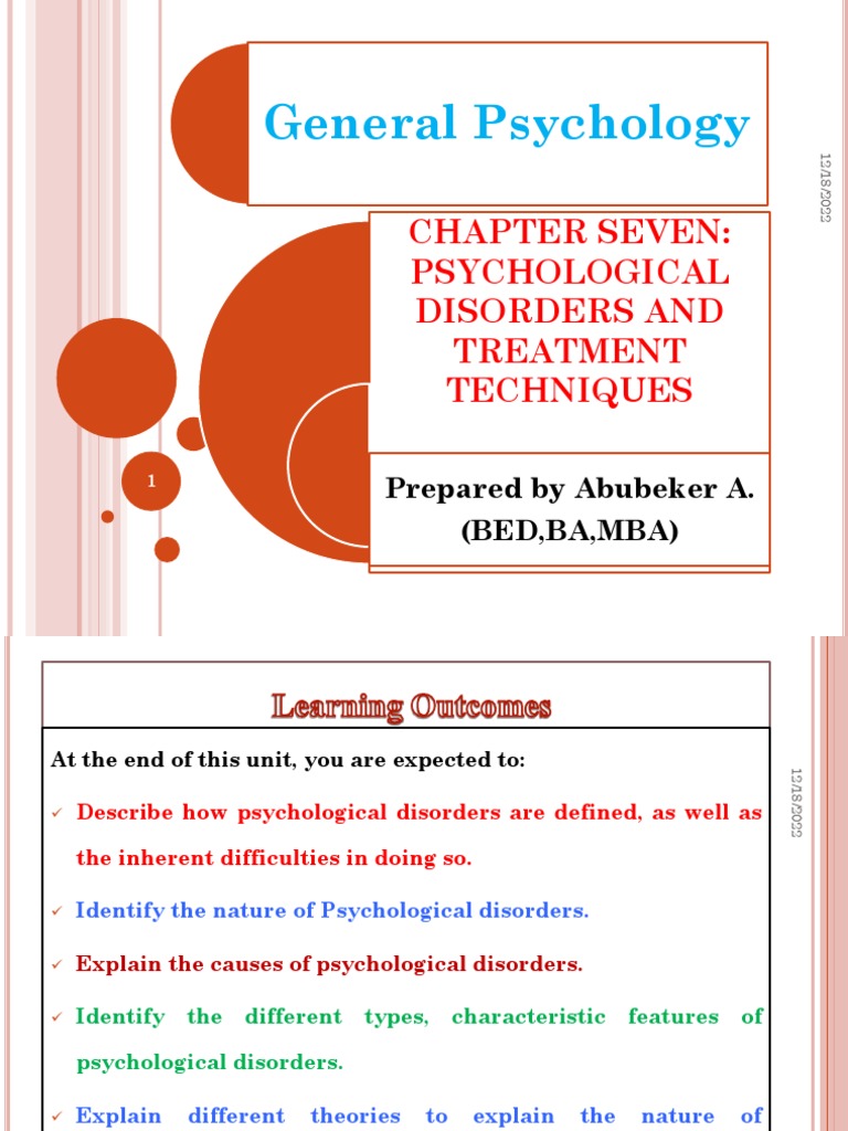 General Psychology Chapter Seven | PDF | Anxiety Disorder | Mental Disorder