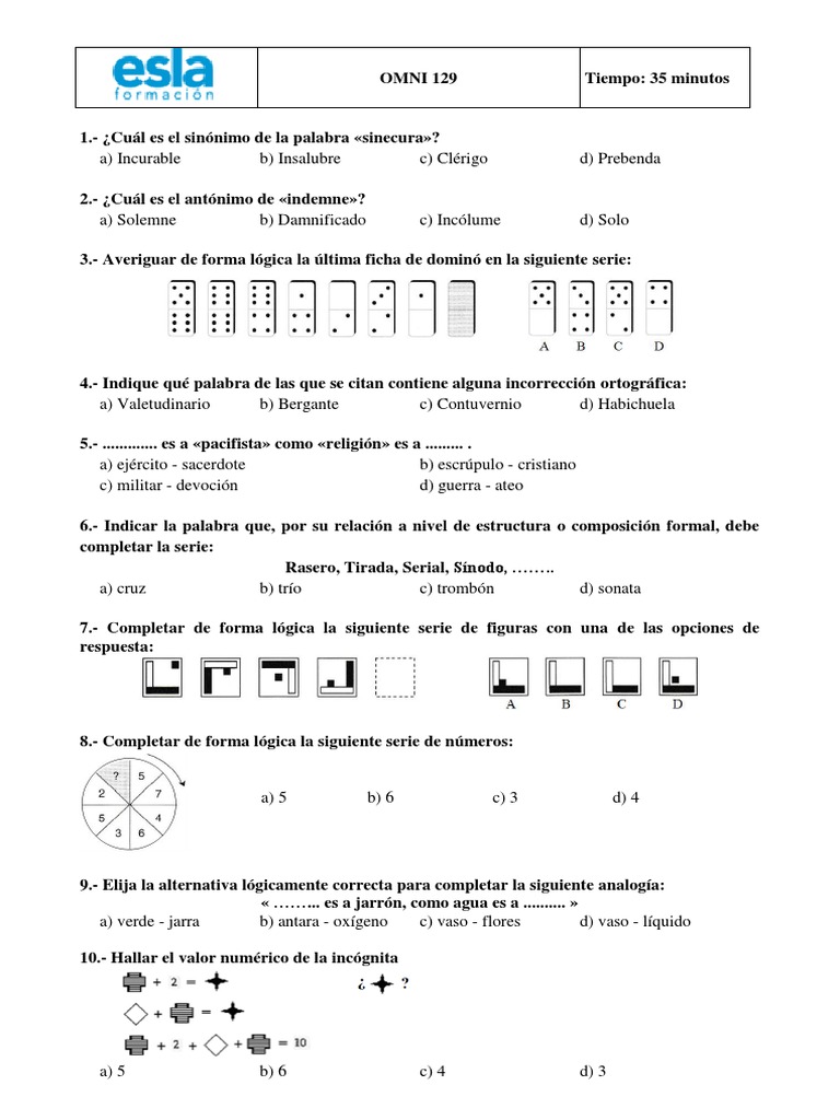 Psicotécnico Bombero - CNP | PDF