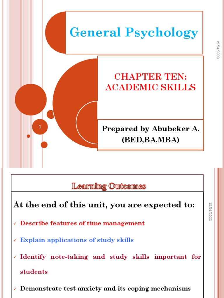 Academic Skills in Psychology | PDF | Anxiety | Cognitive Science
