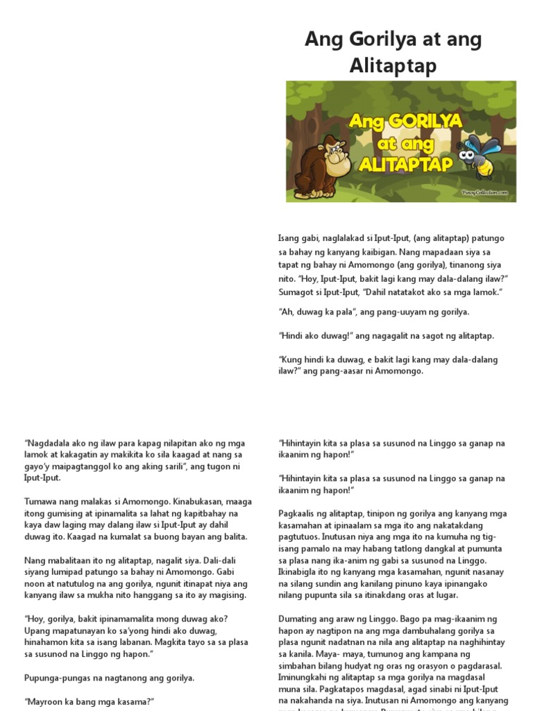 Ang Gorilya at ang Alitapta1 | PDF