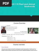Biodiversity Course Schedule 2018/2019 | PDF | Biodiversity | Ecosystem