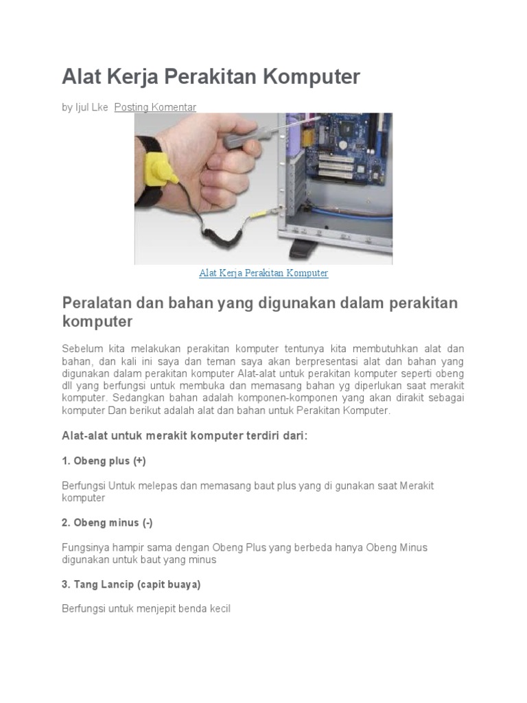 Alat Kerja Perakitan Komputer | PDF