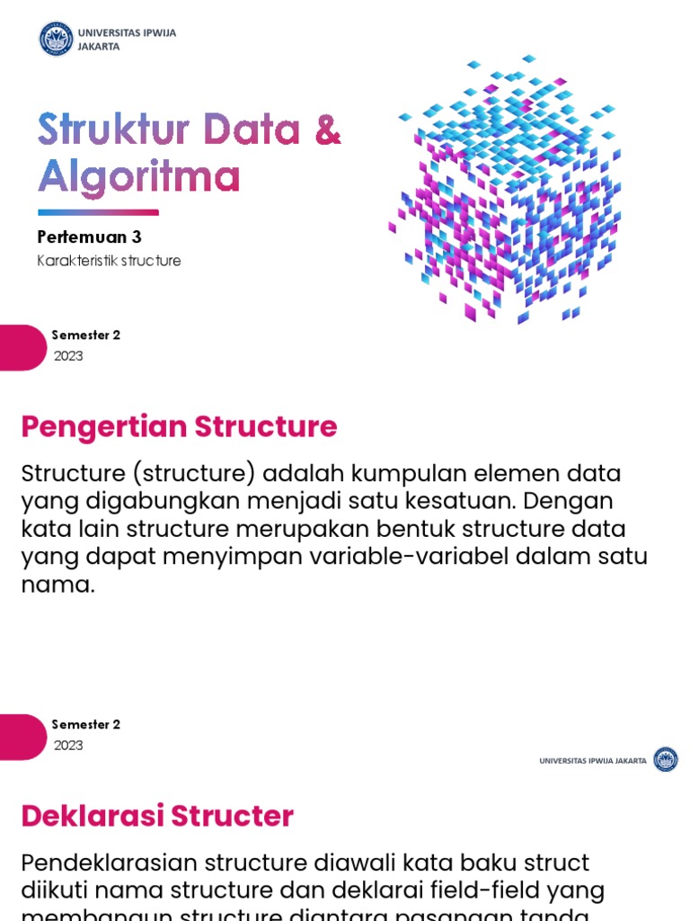 Pertemuan 3 - Struktur Data & Algoritma | PDF