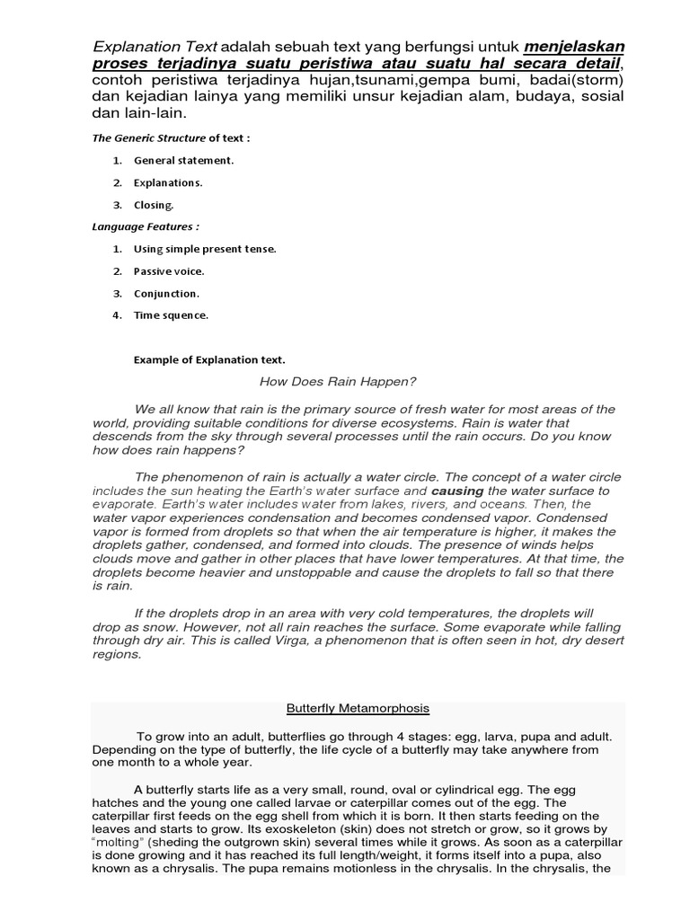 Explanation Text | PDF | Pupa | Butterfly