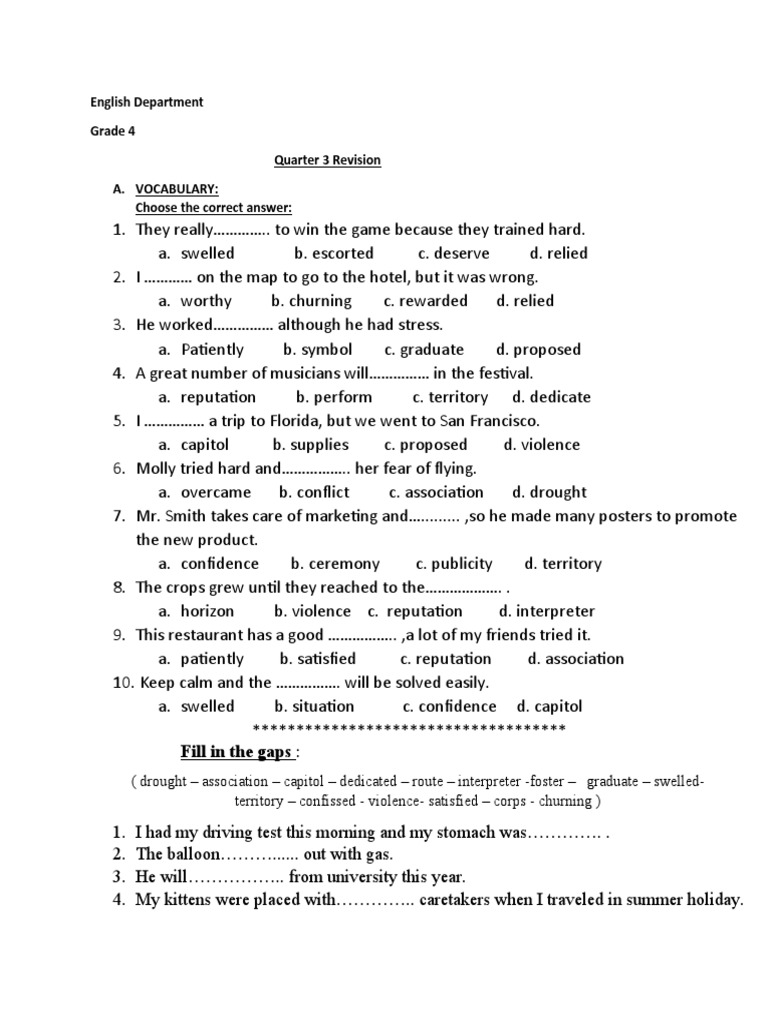 Quarter 3 g4 New Revision | PDF