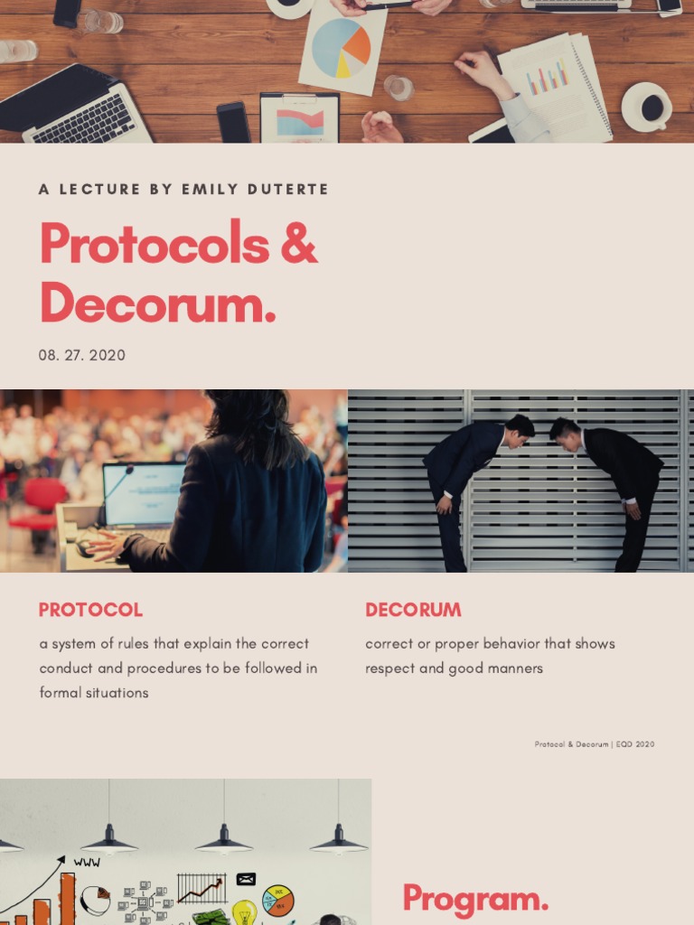 Protocol and Decorum 2 | PDF