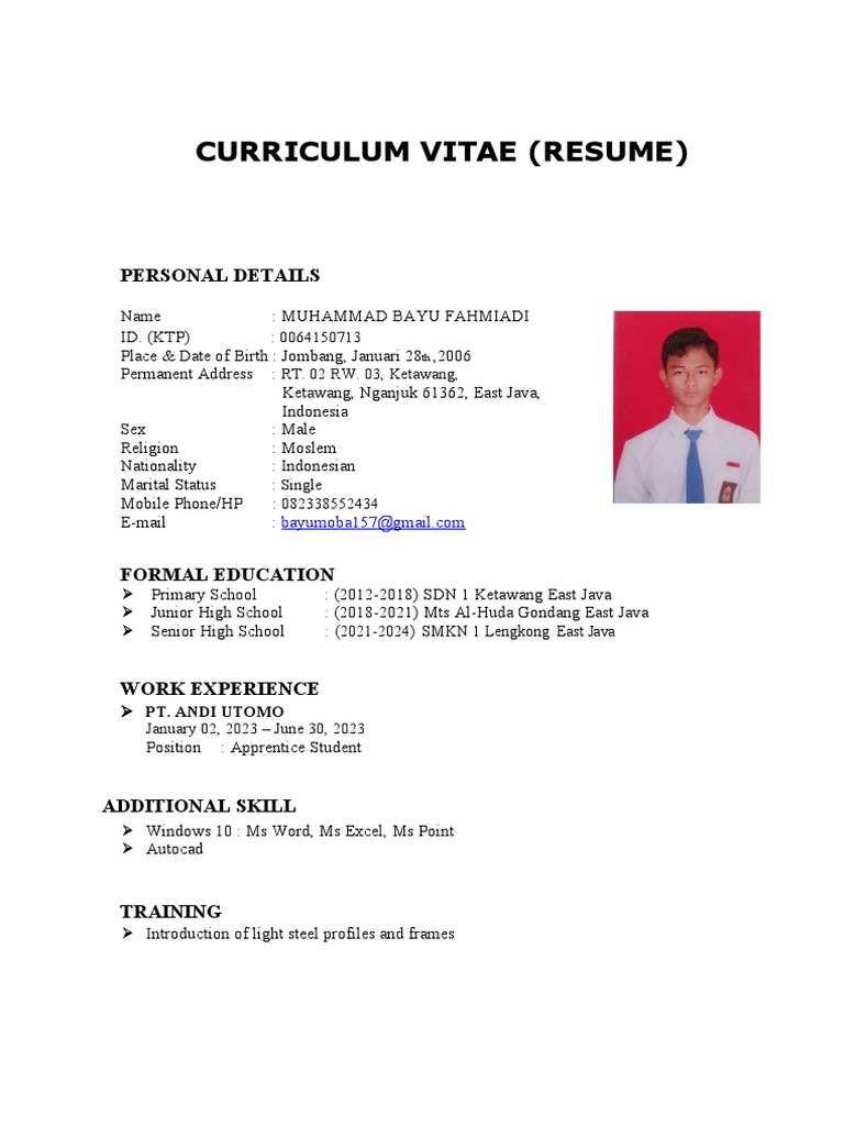 Contoh CV | PDF