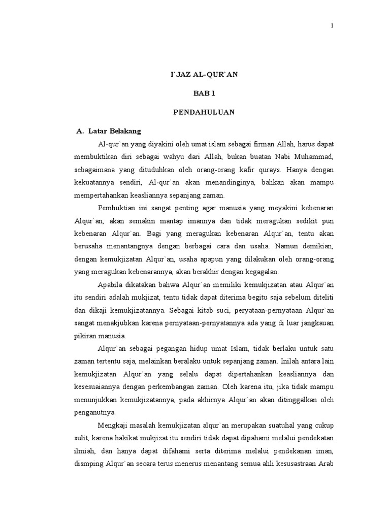 Makalah Ijaz Al Quran | PDF