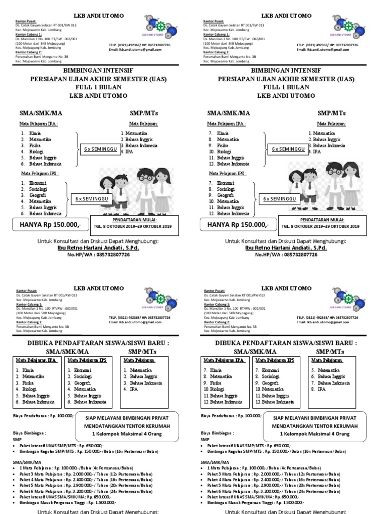 Bimbingan UAS Intensif LKB Andi Utomo | PDF