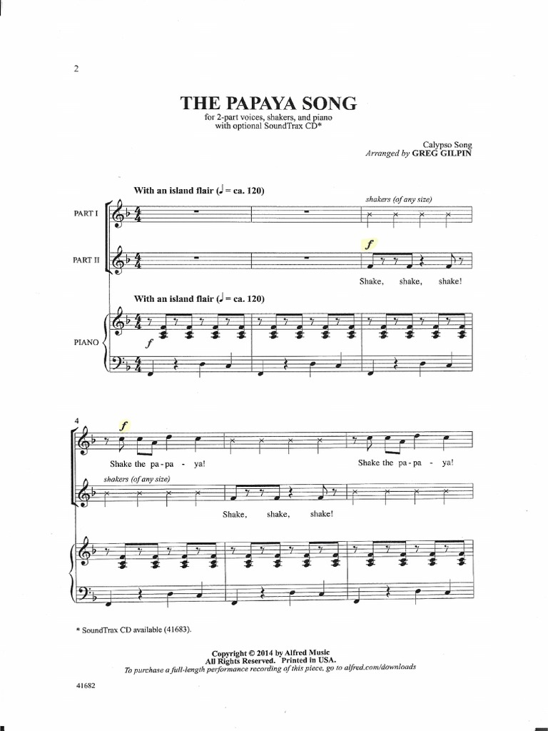 The Papaya Song | PDF